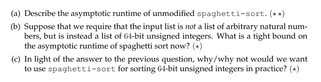(Solved) - Spaghetti Sort Is A Custom-Designed Sorting Algorithm For... (1 Answer) | Transtutors