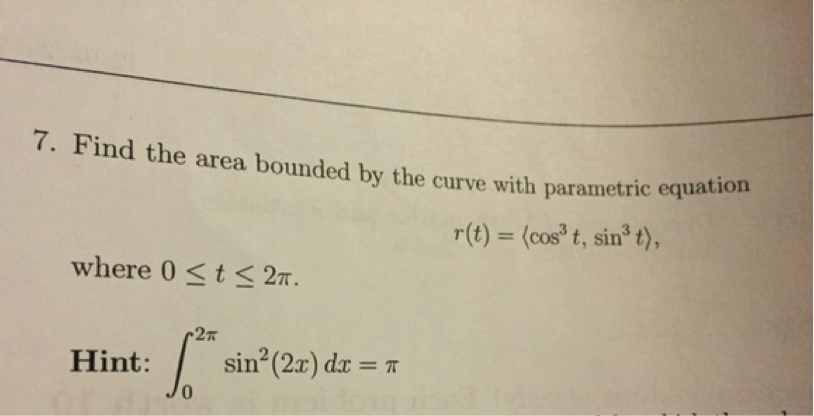 Solved Find the area bounded by the curve with parametric | Chegg.com
