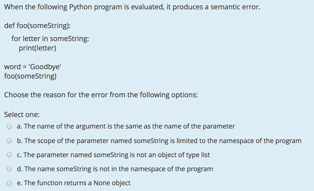 Solved When the following Python program is evaluated, it | Chegg.com