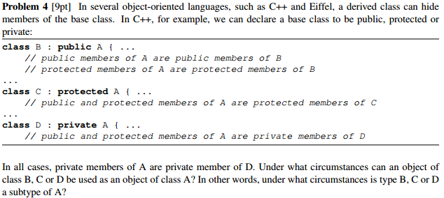 Solved In several object-oriented languages, such as C++ and | Chegg.com