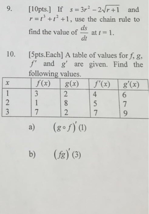 Solved If s = 3r^2 -2 squareroot r + 1 and r = t^3 + t^2 + | Chegg.com