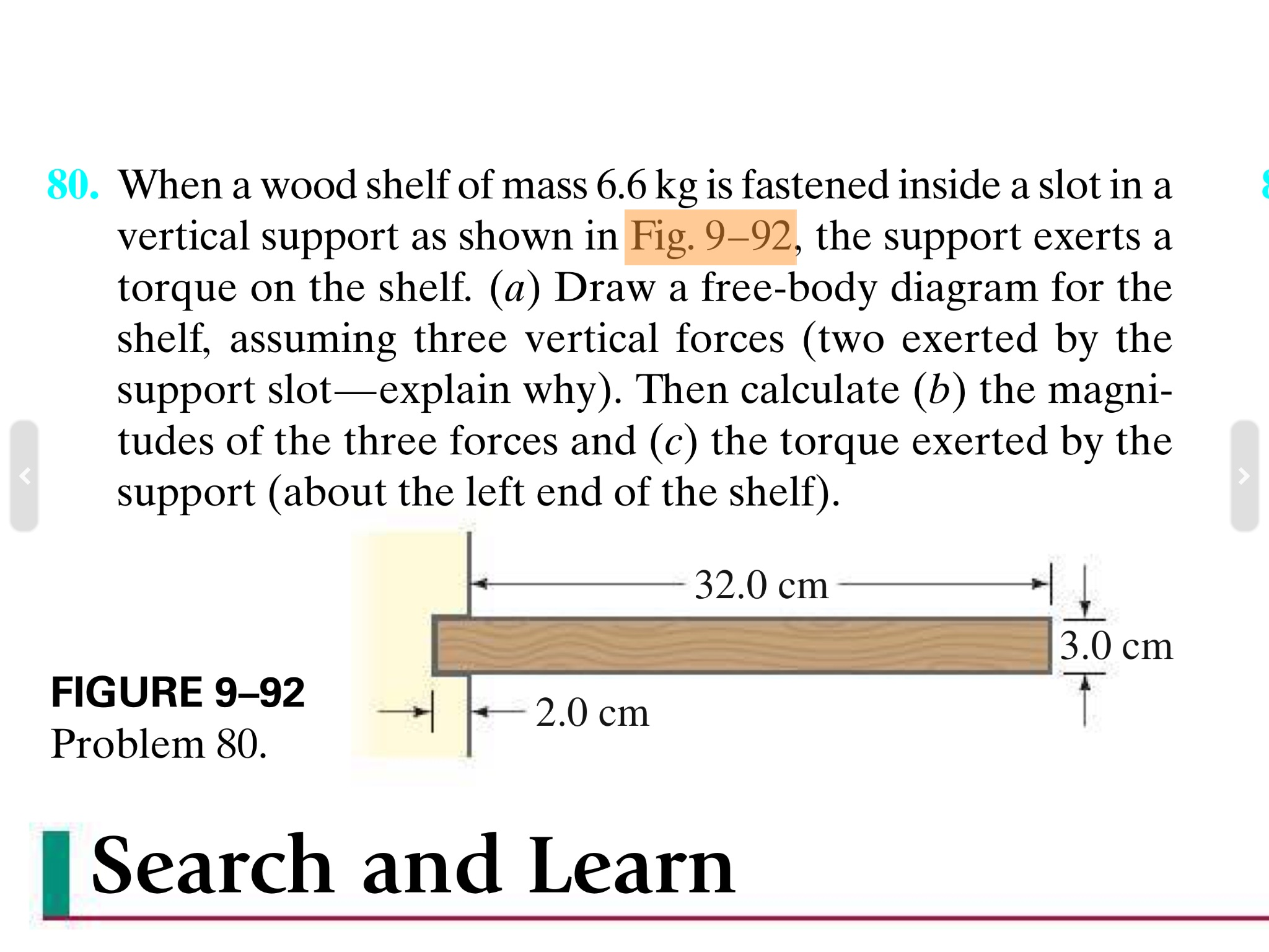 Solved When a wood shelf of mass 6.6 kg is fastened inside a | Chegg.com