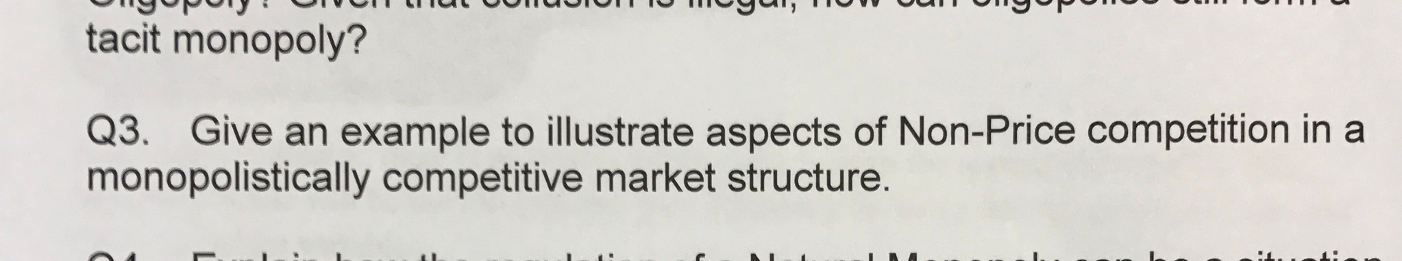 Solved Give an example to illustrate aspects of Non-Price | Chegg.com