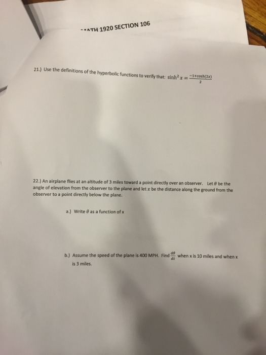 Solved Use the definitions of the hyperbolic functions to | Chegg.com
