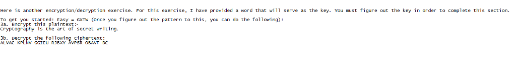 Solved Here is another encryption/decryption exercise. For | Chegg.com
