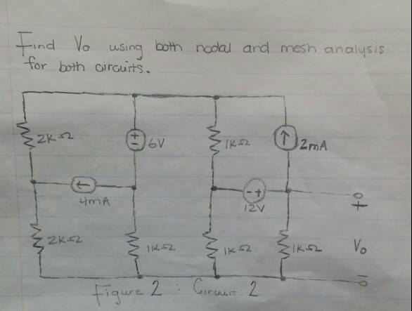 Solved Show Work For Nodal Equations And Mesh Equations