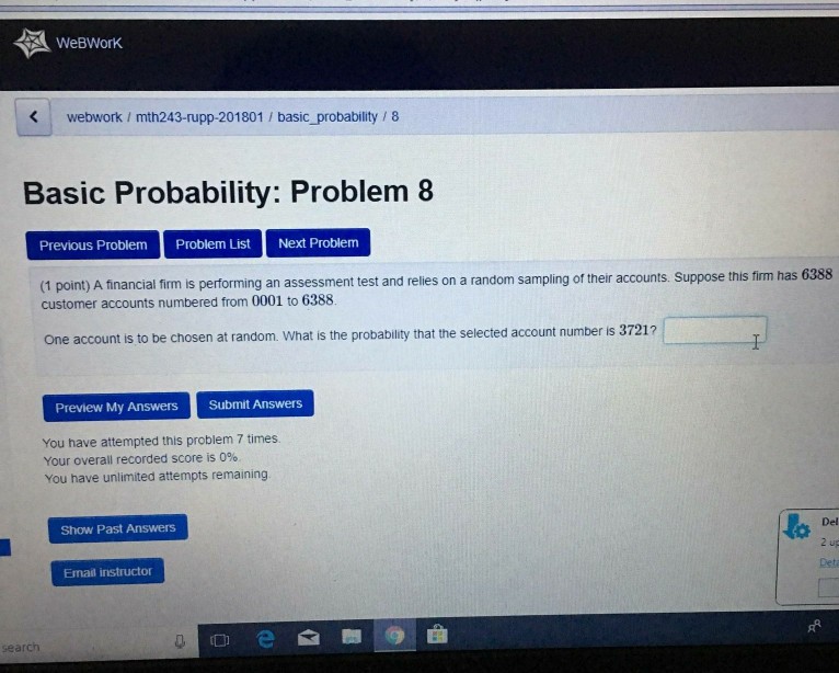 Solved WeBWorK webwork / mth243-rupp-201801 / | Chegg.com