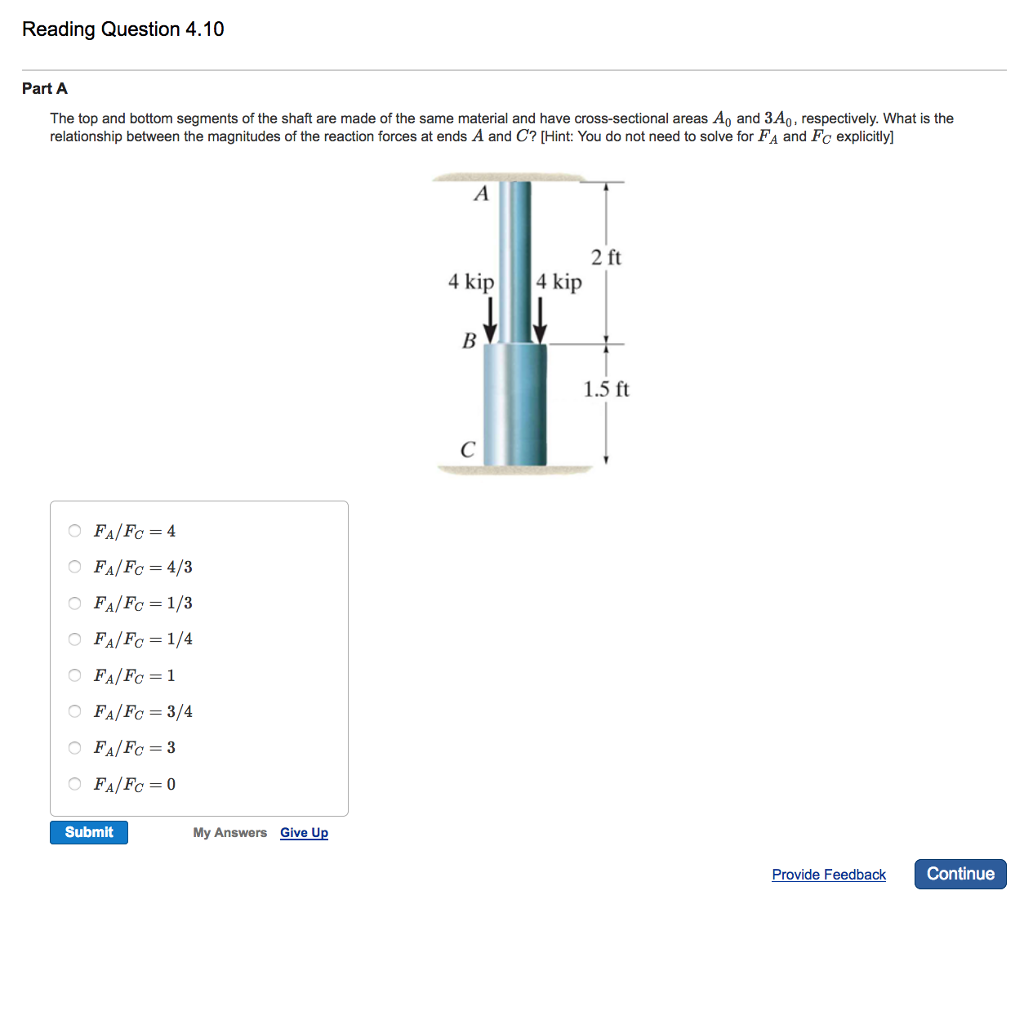 Solved The top and bottom segments of the shaft are made of | Chegg.com