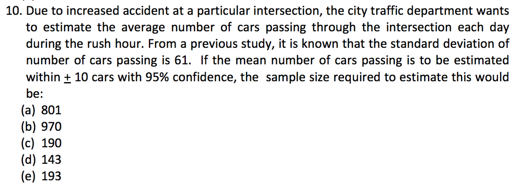 Solved Due to increased accident at a particular | Chegg.com