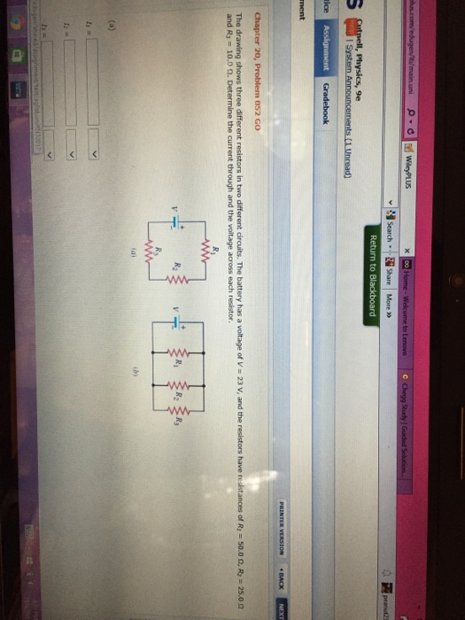 Solved and R3 = 10.0 Ω-Determine the current through and the | Chegg.com