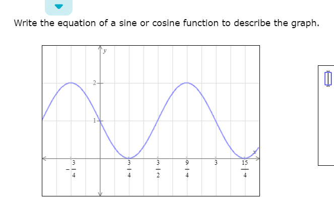 Solved Write The Equation Of A Sine Or Cosine Function To