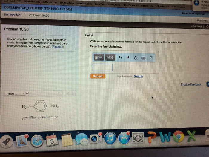 Solved Problem 10.30 Kevlar, a polyamide used to make | Chegg.com