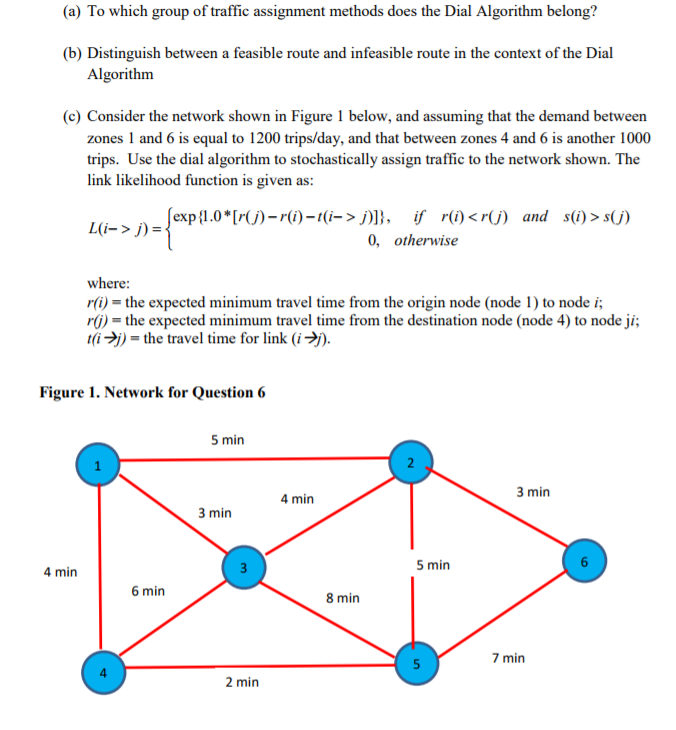 (a) To which group of traffic assignment methods does | Chegg.com