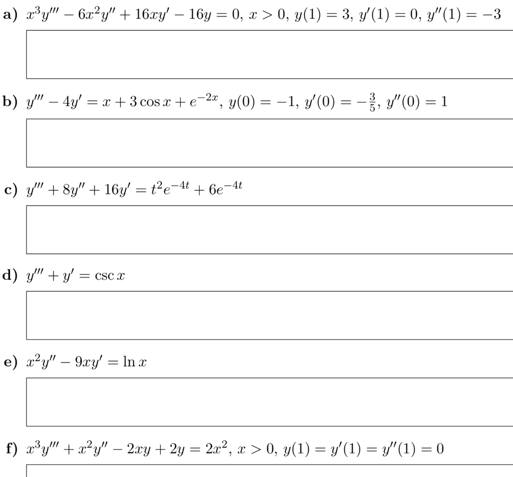 Solved B Y 4y X 3 Cos X E 2x Y 0 1 Y 0 3 Chegg