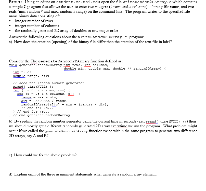 Solved USE C PROGRAMING LANGUAGE. At the end of the page | Chegg.com