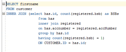Solved ORACLE SQL Developer. Need to join results of a query | Chegg.com