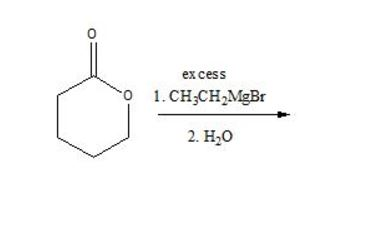 Solved 0 ex cess 0 1.CH CH2MgBr 2. H20 | Chegg.com