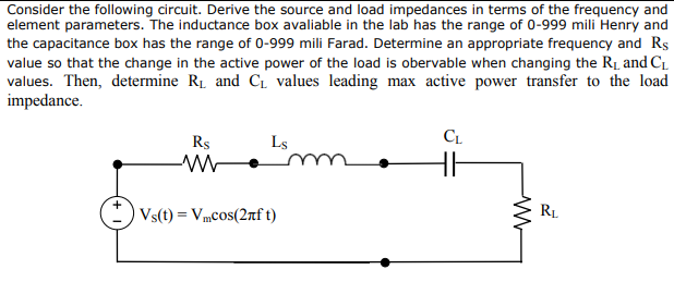 Solved Consider the following circuit. Derive the source and | Chegg.com