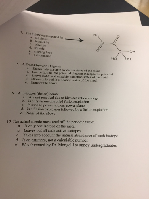 Solved The following compound is: tetrabasic tetraacidic | Chegg.com