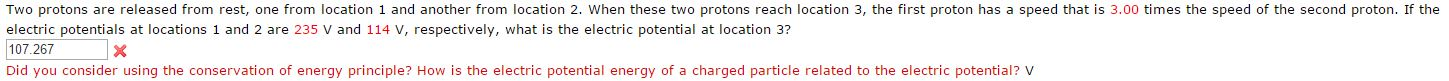 Solved Two protons are released from rest, one from location | Chegg.com