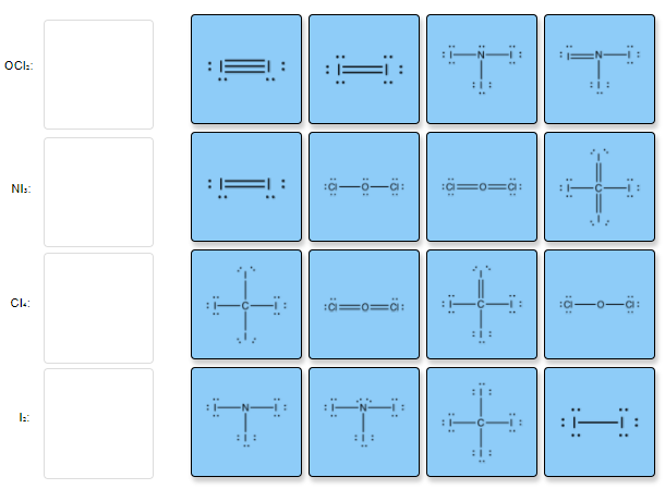 Solved Select The Correct Lewis Structure For Each Molecule