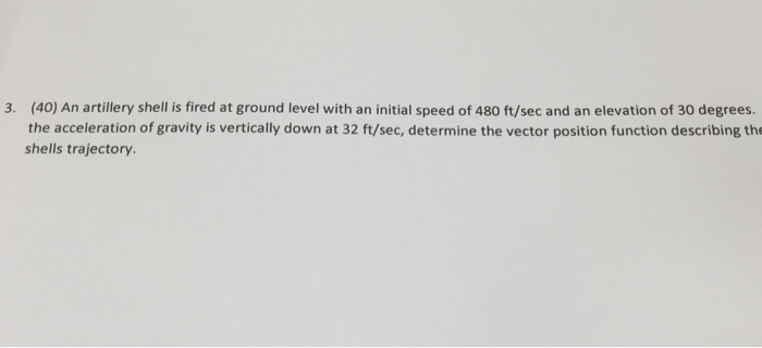 Solved An artillery shell is fired at ground level with an | Chegg.com