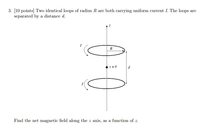 Solved Two identical loops of radius R are both carrying | Chegg.com