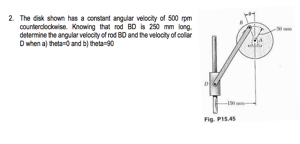 Solved 2. The disk shown has a constant angular velocity of | Chegg.com