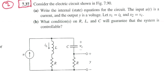 Solved 7.37 Consider the electric circuit shown in Fig. | Chegg.com