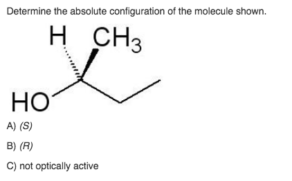 Solved Determine the absolute configuration of the molecule | Chegg.com