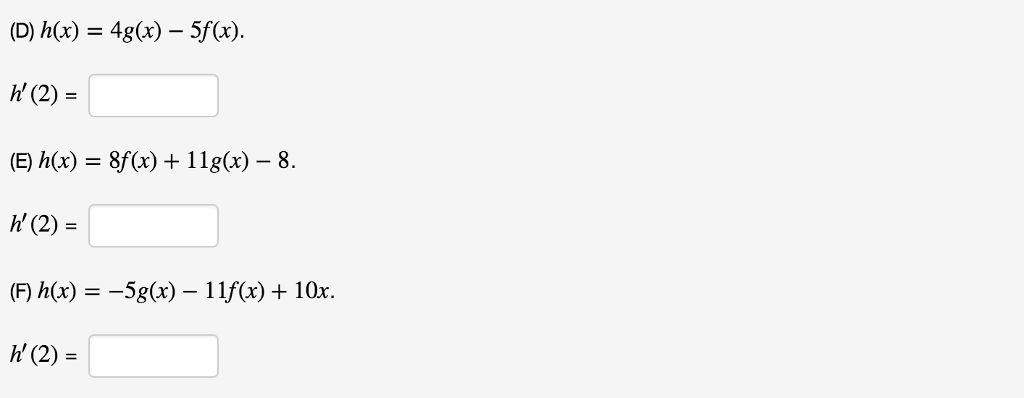 Solved (1 point) Let f and g be functions that satisfy | Chegg.com