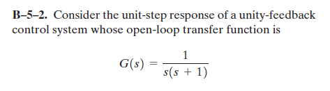Solved Consider the unit-step response of a unity-feedback | Chegg.com