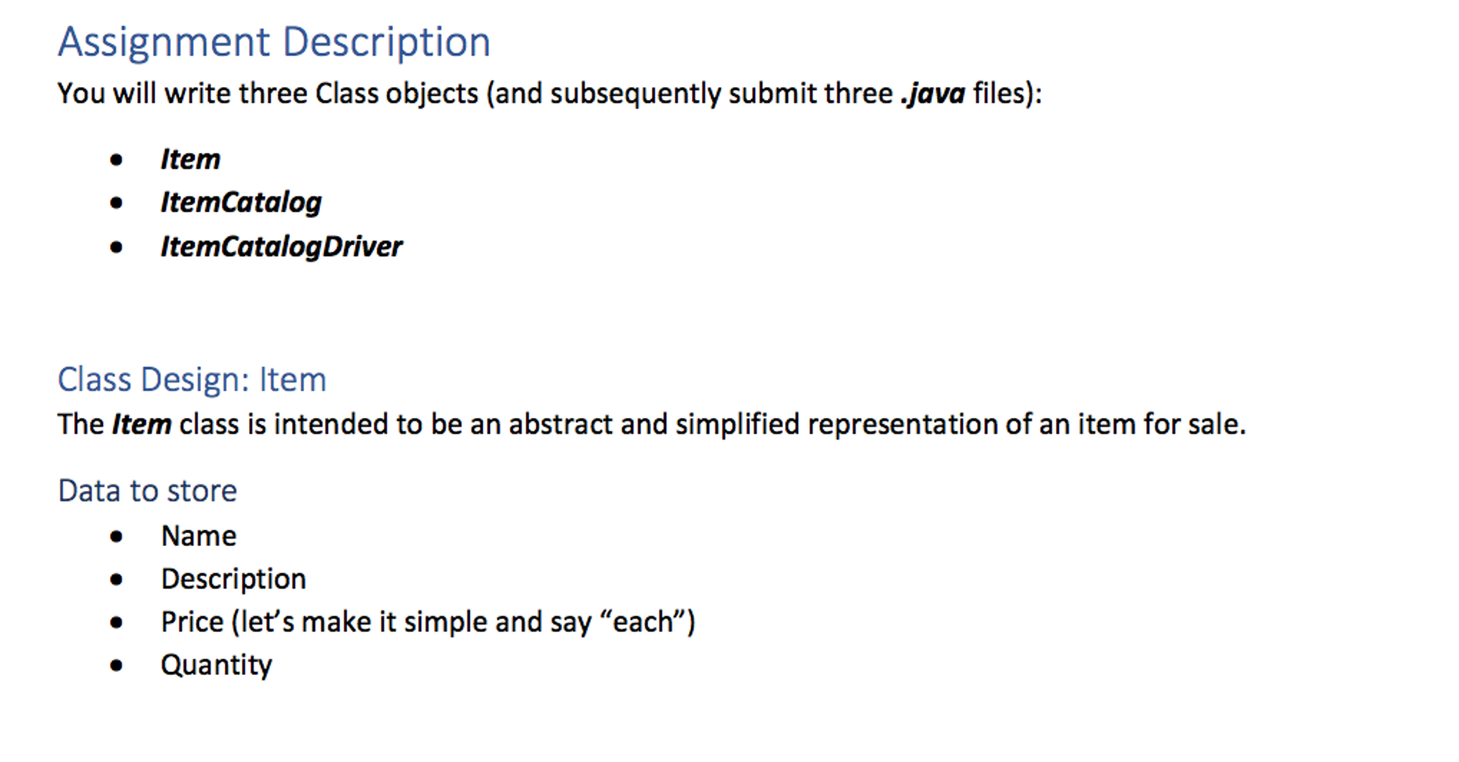 Solved Assignment Description You Will Write Three Class 