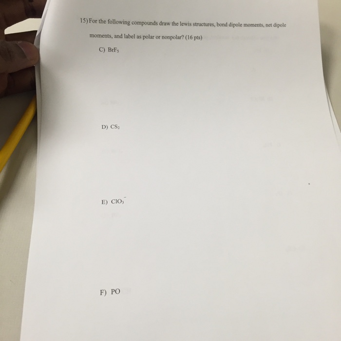 Solved For the following compounds draw the lewis | Chegg.com