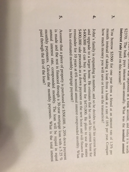 Solved You borrow $3500 for one year from a friend at an | Chegg.com