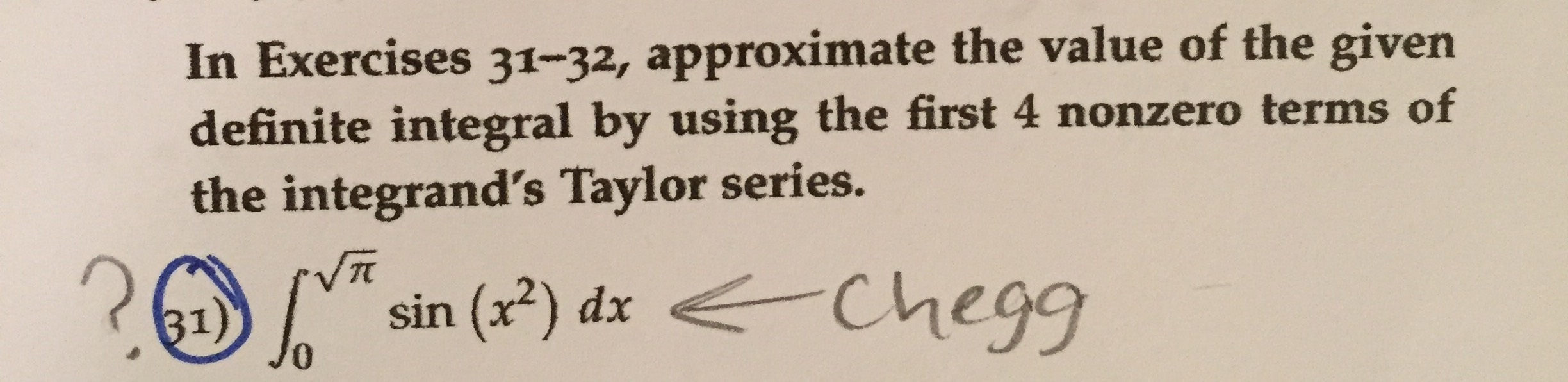 Solved In Exercises 31-32, approximate the value of the | Chegg.com