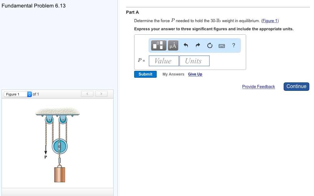 Solved Determine the force P needed to hold the 30-lb | Chegg.com