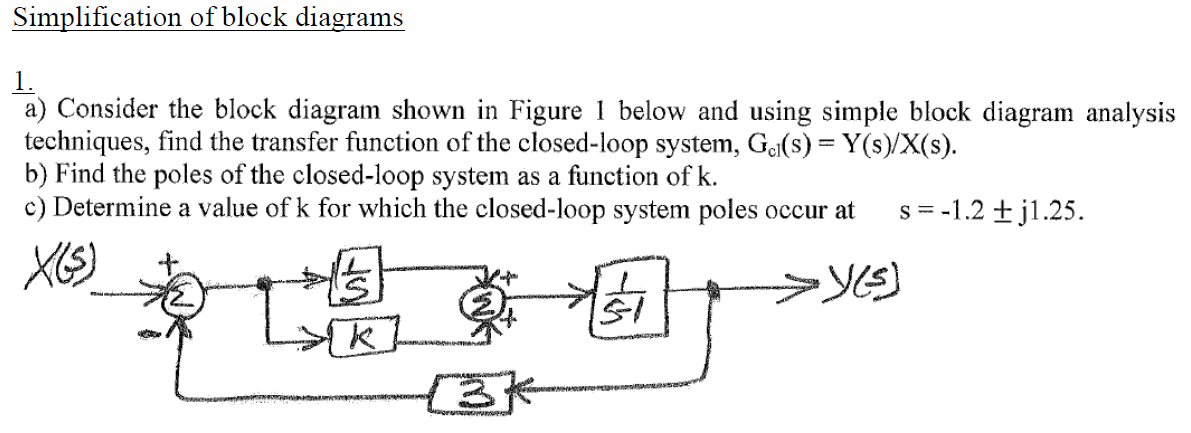 Solved Simplification of block diagrams Consider the block | Chegg.com