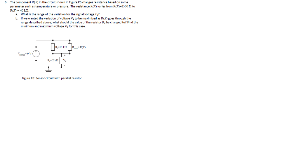 Solved 6. The component RC in the circuit shown in Figure P6 | Chegg.com