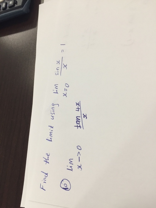 Solved Find the limit using lim_x=0 sin x/x = 1 lim_x | Chegg.com