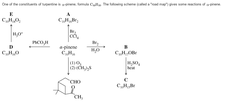 Solved One of the constituents of turpentine is alpha | Chegg.com