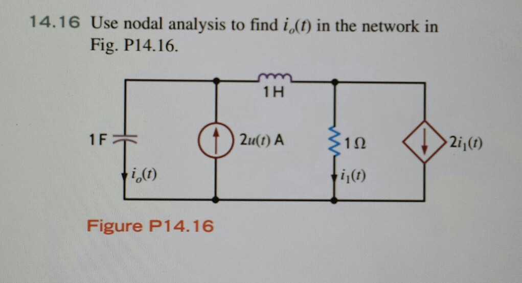 Solved Use nodal analysis to find i_o(t) in the network in | Chegg.com