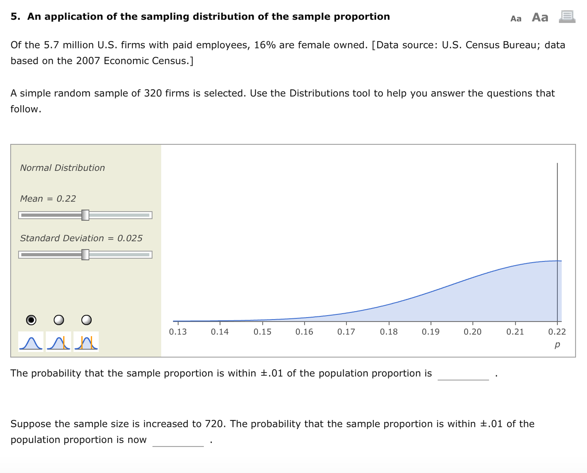 Solved An application of the sampling distribution of the | Chegg.com
