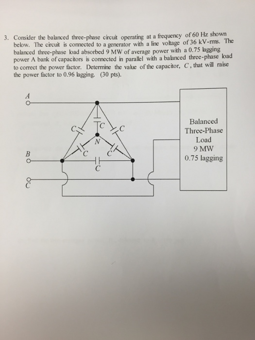 Solved 3. Consider the balanced three-phase circuit | Chegg.com