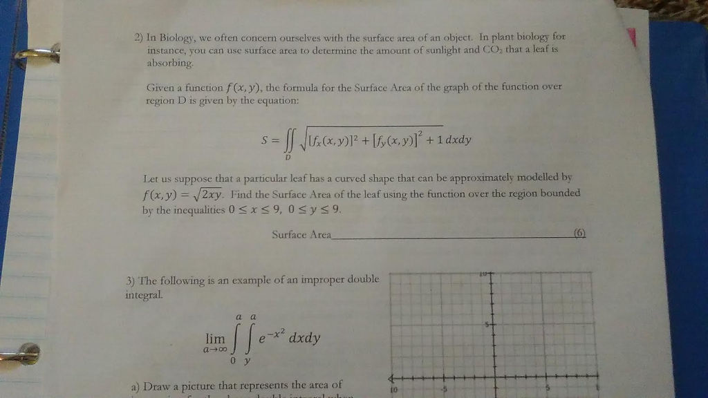 Solved 2) In Biology, we often concern ourselves with the | Chegg.com