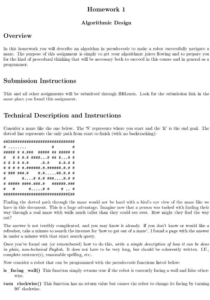 Solved Homework 1 Algorithmic Design Overview In this | Chegg.com