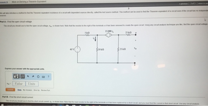 Solved The circuit you should use to find the open circuit | Chegg.com