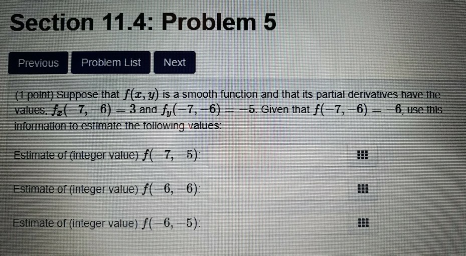 Solved Section 11.4: Problem 5 Previous Probiem ListNext (1 | Chegg.com
