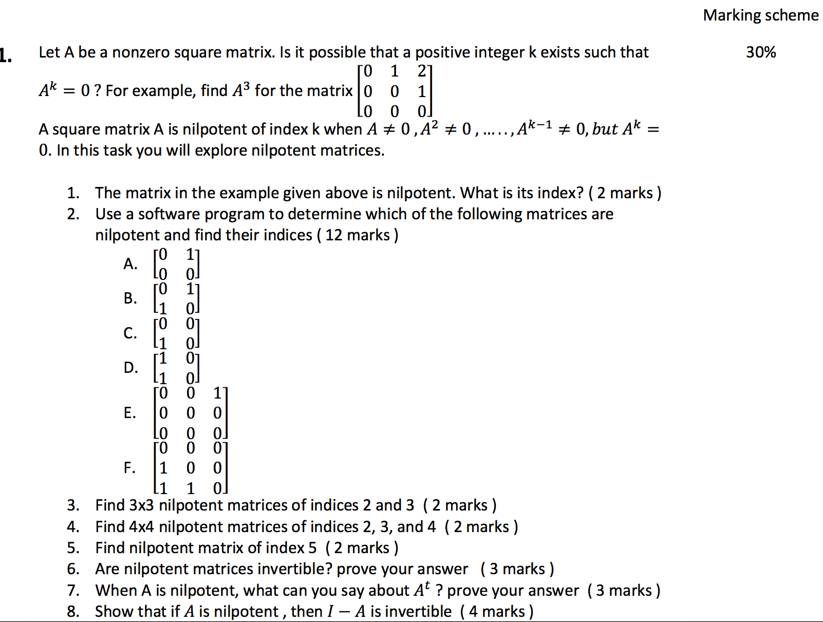 Solved Let A be a nonzero square matrix. Is it possible that | Chegg.com