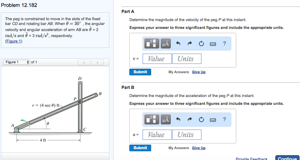 Solved The peg is constrained to move in the slots of the | Chegg.com